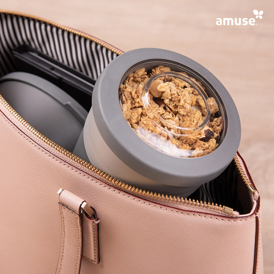 Amuse Morning & Noon Bowl Grey posuda za hranu s personalizacijom ...